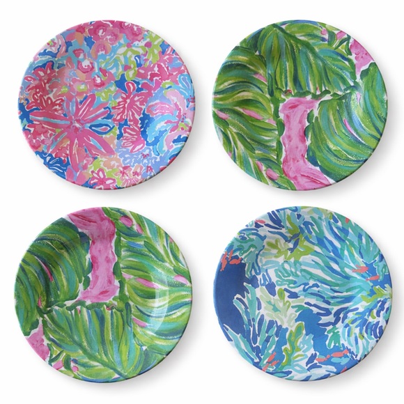 Lilly Pulitzer | Kitchen | Lilly Pulitzer Painted Palm Printed ...